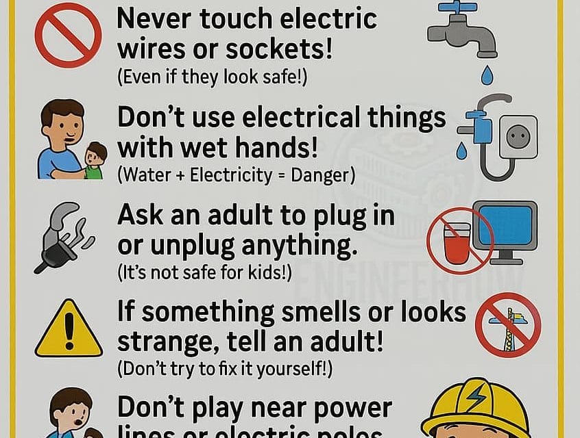 Electricity Safety Rules for Kids: Fun Poster, Tips & Parent Guide 🧠⚡ ...