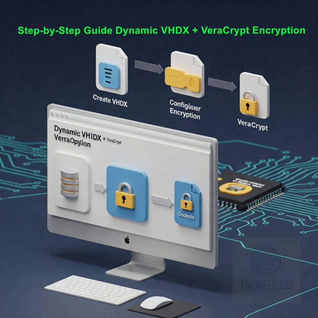 Step-by-Step Guide Dynamic VHDX + VeraCrypt Encryption - EngineerHow – IT & Engineering Tutorials