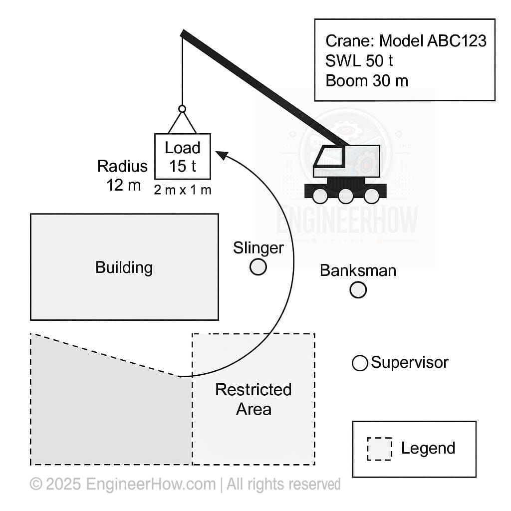 How to Draw and Calculate a Professional Lifting Plan Diagram for ...