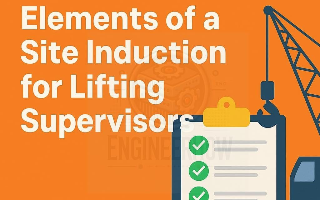 Essential Elements of a Site Induction for Lifting Supervisors ...