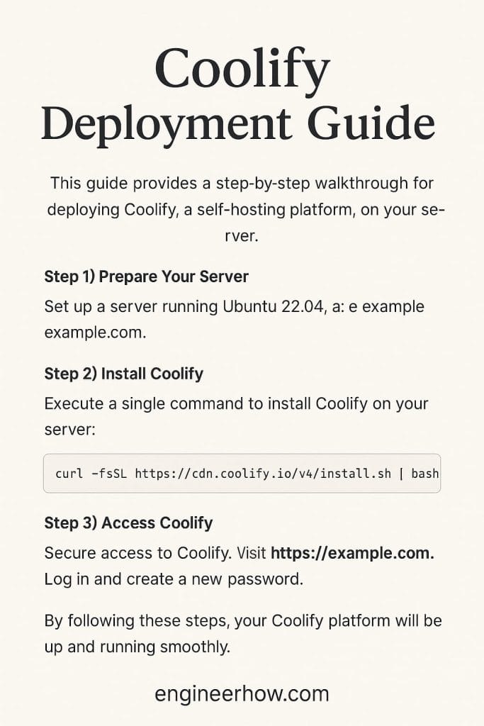 How to Set Up Coolify v4 as a Self-Hosted PaaS with Docker and Traefik - EngineerHow – IT ...