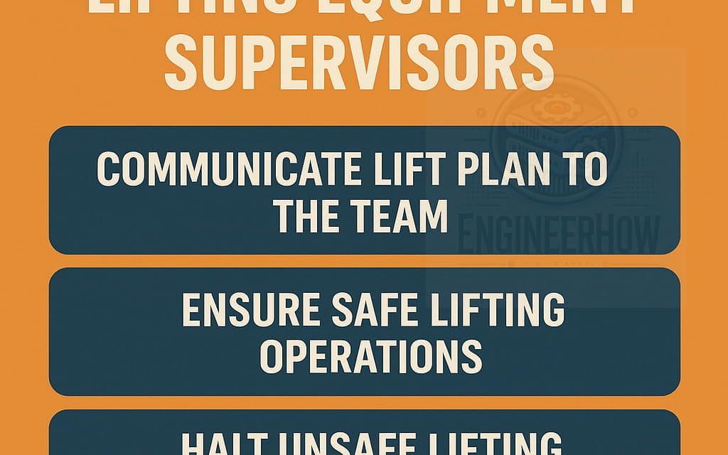 Key Responsibilities of a Lifting Equipment Supervisor - EngineerHow ...