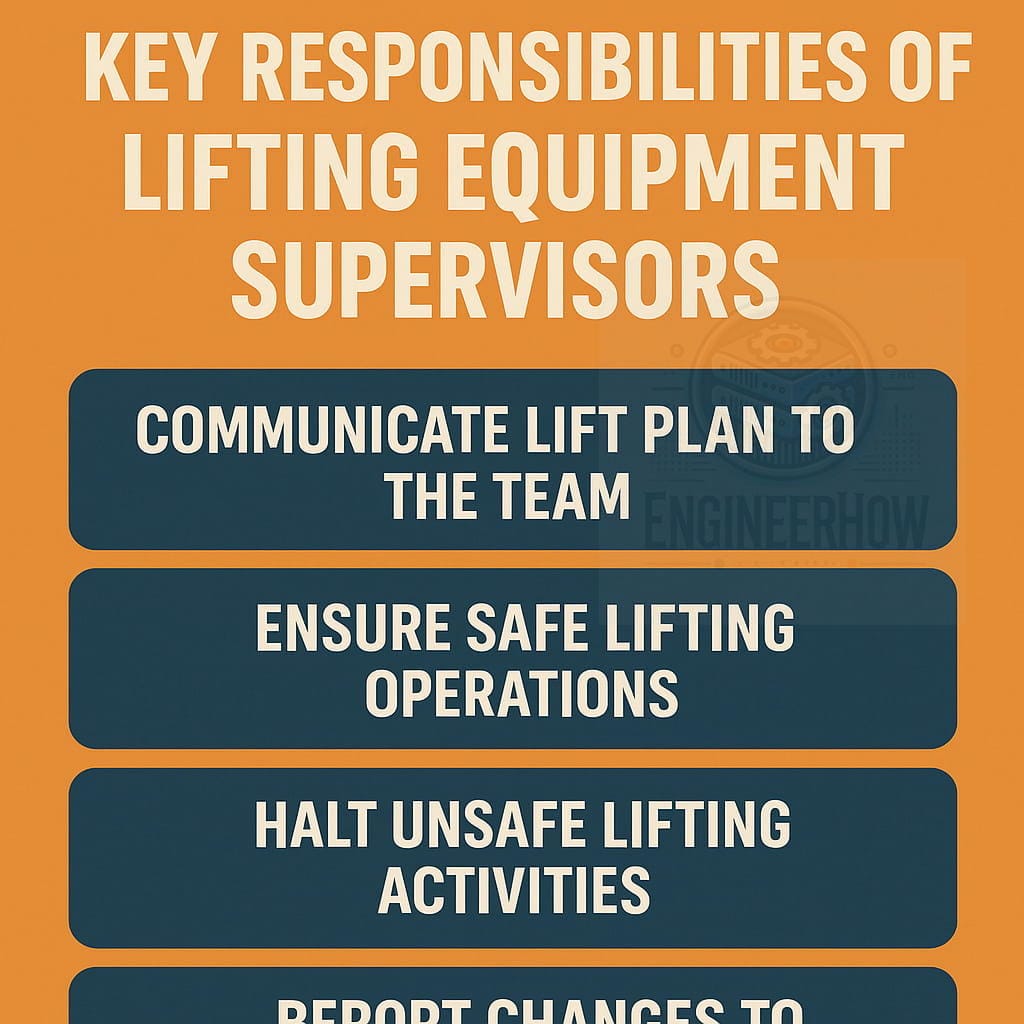 Key Responsibilities of a Lifting Equipment Supervisor - EngineerHow ...