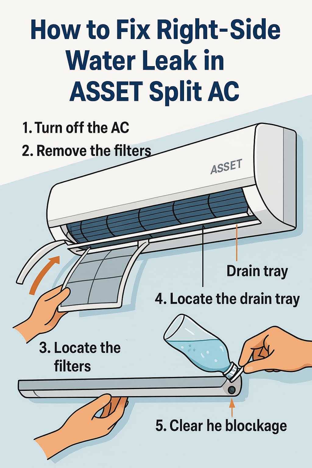 How to Fix Right-Side Water Leak in Split AC (Quick DIY Guide ...