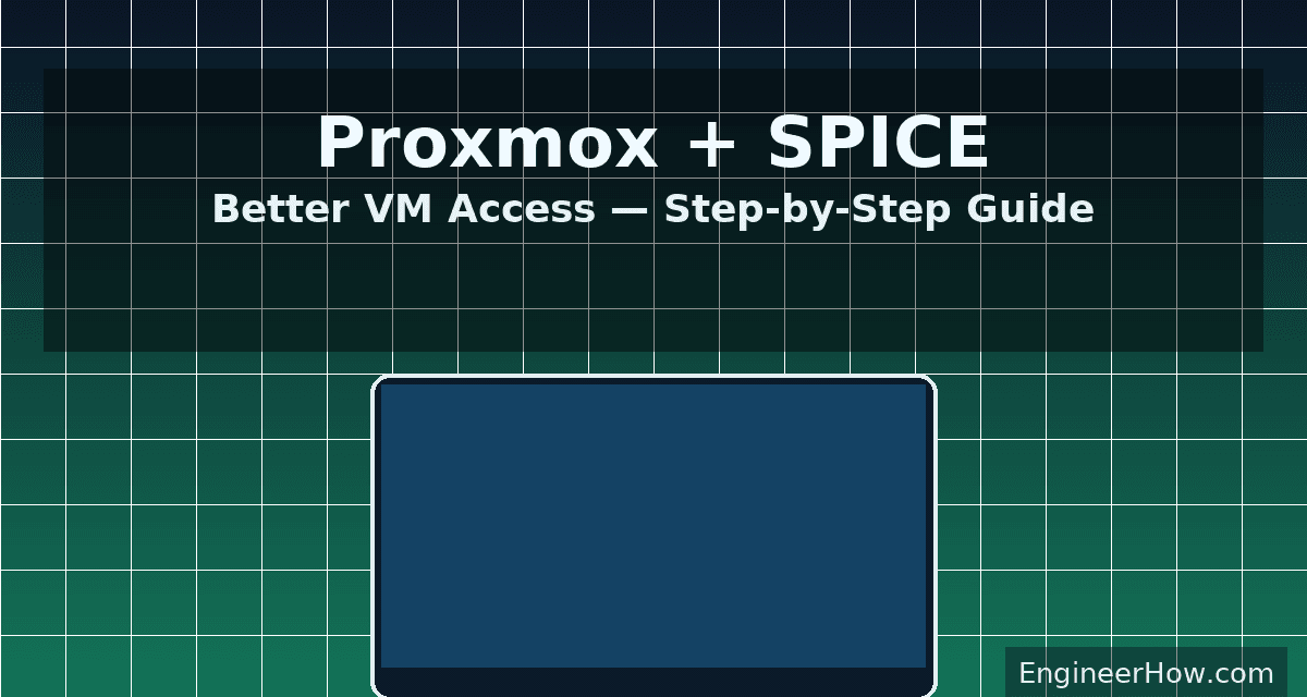How to Use SPICE for Better VM Access in Proxmox VE (Full Guide) - EngineerHow – IT ...