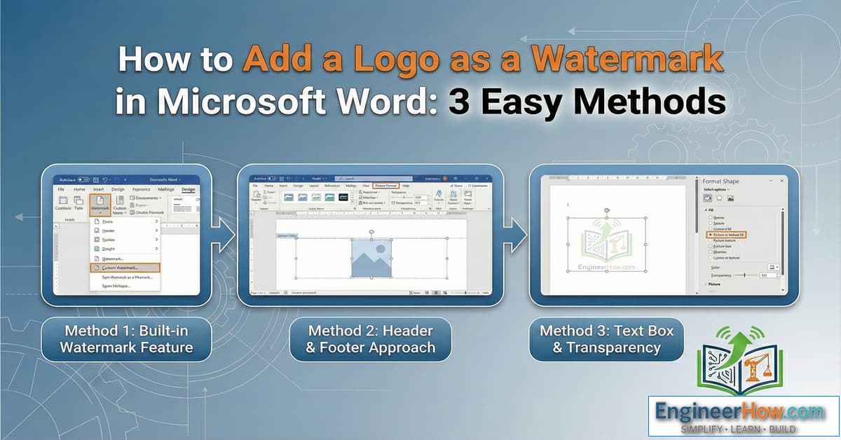 How to Add a Logo as a Watermark in Microsoft Word: 3 Easy Methods ...